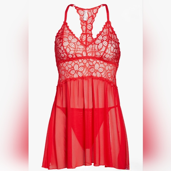Jezebel | Intimates & Sleepwear | Nwt Red Chemise Wpanty | Poshmark